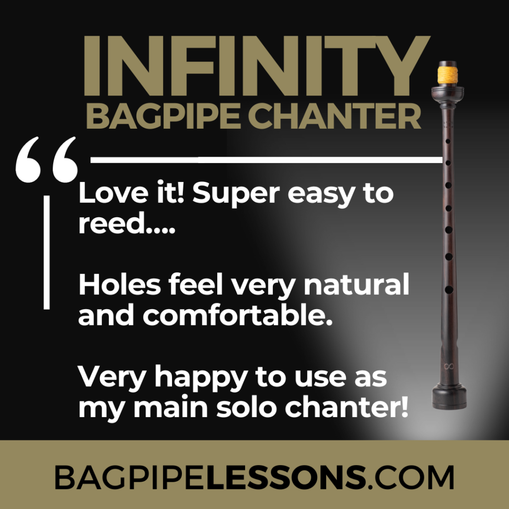 R.G. Hardie 'Infinity' Pipe Chanter w/ Reed Protector & Case