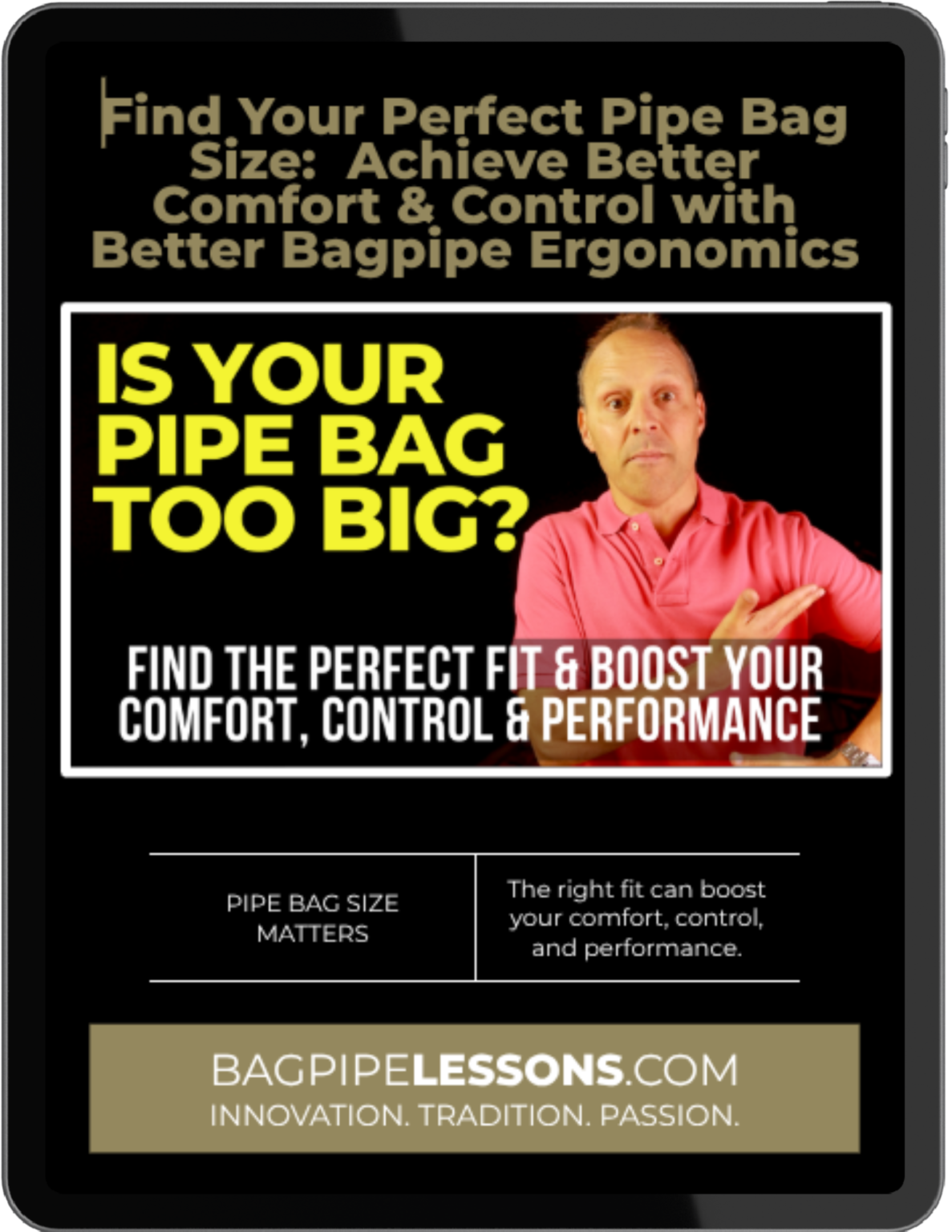Find Your Perfect Pipe Bag: Improve Comfort & Control with Better ...