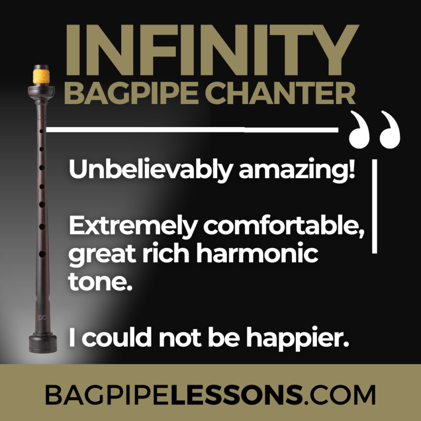 R.G. Hardie 'Infinity' Pipe Chanter w/ Reed Protector & Case