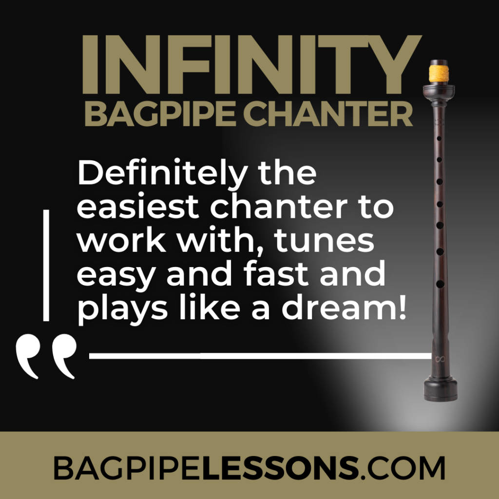R.G. Hardie 'Infinity' Pipe Chanter w/ Reed Protector & Case